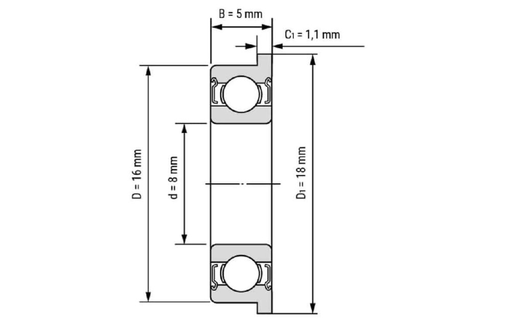 F688zz flange bearing High quality bearing dimension 8x16x5