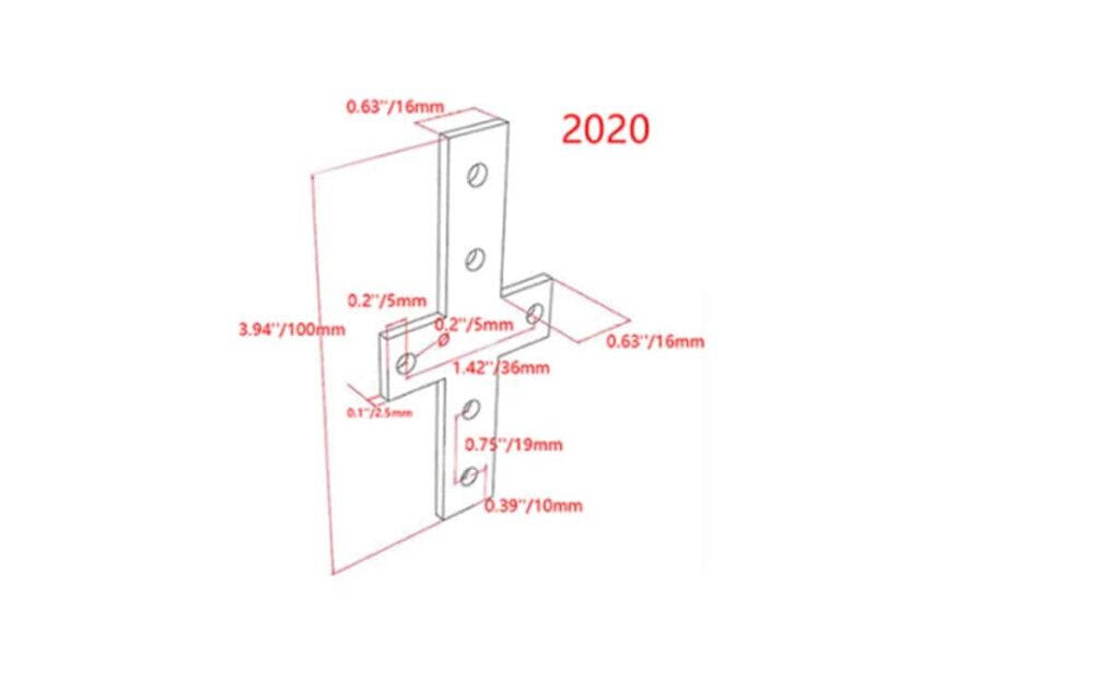 Cross Plate Mild Steel for 2020 Aluminum Extrusion | Buy now
