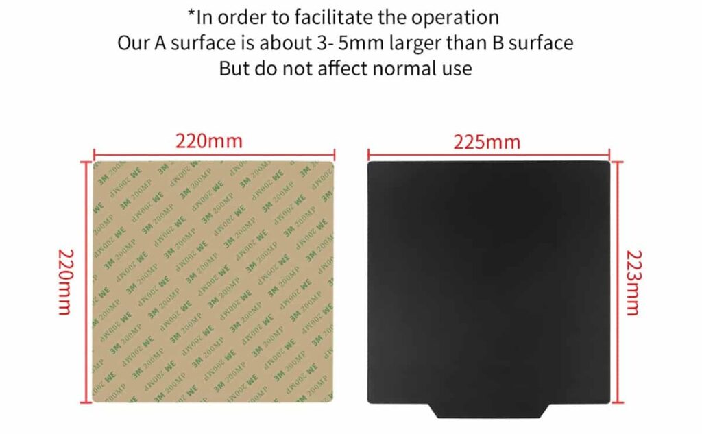 Magnetic sticker double side bed tape 220x220mm